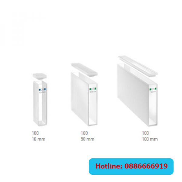 Cuvet thạch anh Suprasil Quarzt Hellma 100-100-40 35000ul có nắp QS10-type